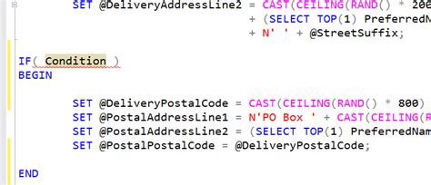 Shortcut Using Surrounds With Snippets In Sql Server Management