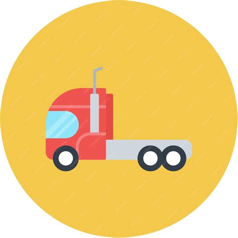 Premium Vector Truck Trailer Vector Illustration Style