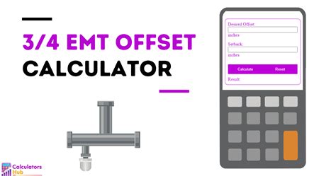 3 4 Emt Offset Calculator Online