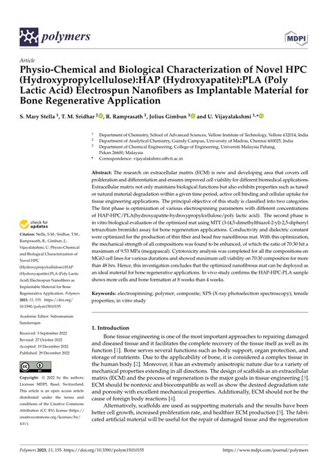Pdf Physio Chemical And Biological Characterization Of Novel Hpc
