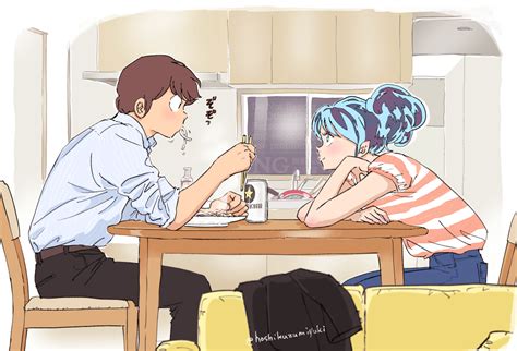 Lum And Moroboshi Ataru Urusei Yatsura Drawn By Miyuki Hoshikuzumiyuki Danbooru