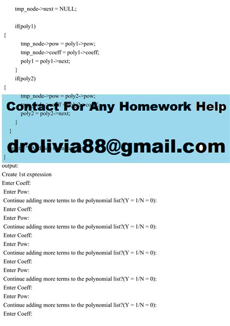 A Polynomial May Be Represented As A Linked List Where Each Node Contpdf