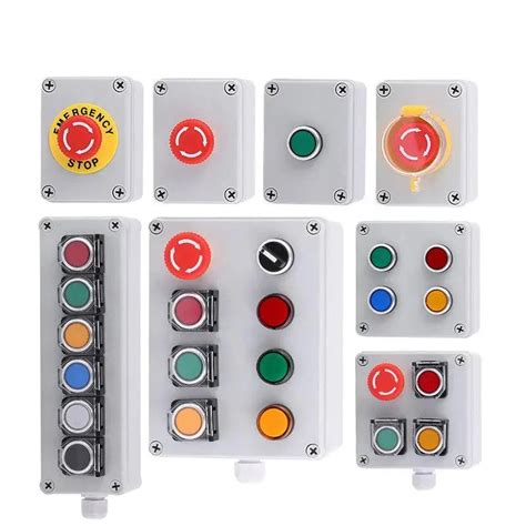 Multiple Specifications With Button Switch Box Emergency Stop Start Switch Alarm Self Locking