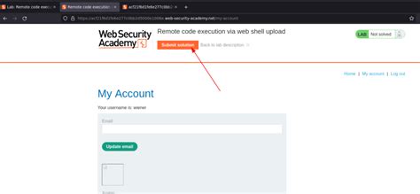 Remote Code Execution Via Web Shell Upload Portswigger Write Up