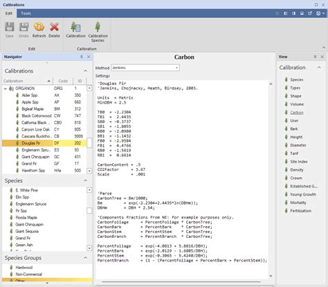Carbon Modeling In Assisi Forest Management Software