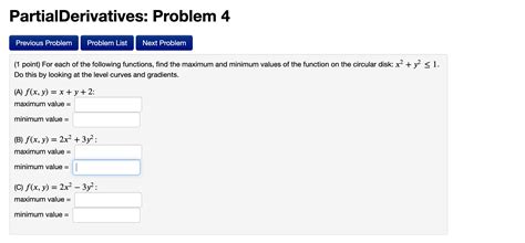 1 Point For Each Of The Following Functions Find