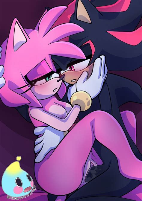 Rule 34 1boy 1girls Amy Rose Black Fur Black Hair Blush Chao Sonic