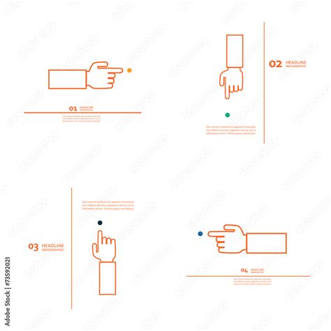 Set Of Vector Hand With Index Finger Stock Vector Adobe Stock