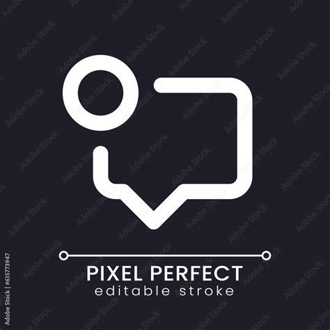 New Message Pixel Perfect White Linear Ui Icon For Dark Theme Chat Notification Vector Line