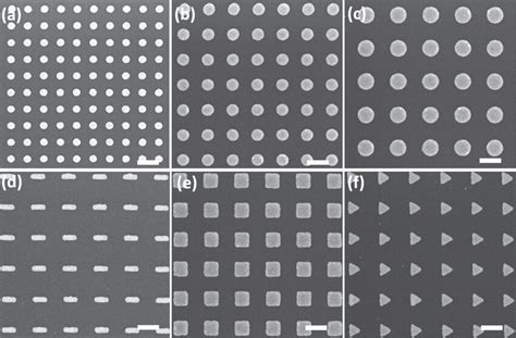 Sem Images Showing Gold Nanostructure Arrays Without An Adhesion Layer