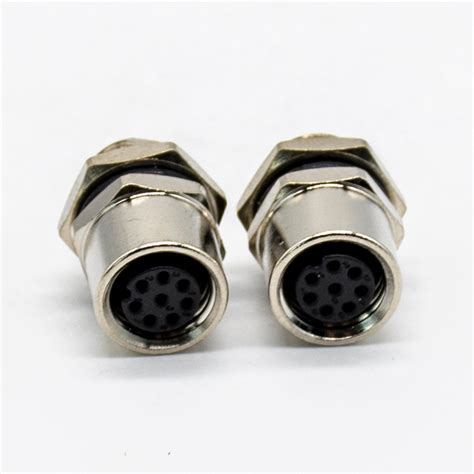 M8 Sensor Connector 8 Pin Female 180° Back Mount B Code