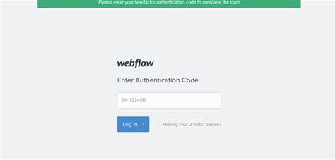 Two Factor Authentication Webflow Updates