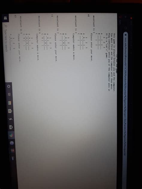 Solved Hello I Need To Write A Program That Can Play Tic Tac Chegg Com