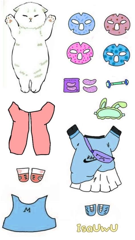 Gato Con Ropa Free Printable Paper Dolls Cute Easy Drawings Cute Doodles