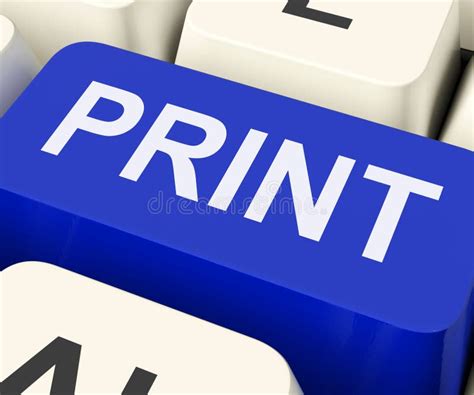 Print Key Shows Printer Printing Or Printout Stock Image Image Of Printer Online 64542967