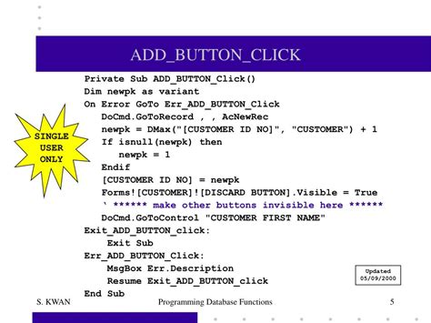 Ppt Programming Database Functions Powerpoint Presentation Free Download Id1722065