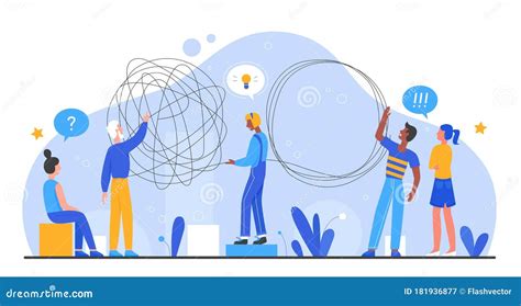 Solution Business Problem Vector Illustration Cartoon Flat Employee