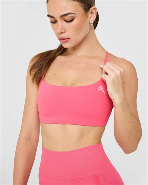Easylift™ Strappy Sports Bra With White Logo Hot Girl Pink Oner Active Eu