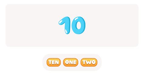 Number 10 Recognition Discover The Numbers From 0 To 10