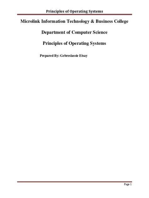 operating system module pdf operating system process computing