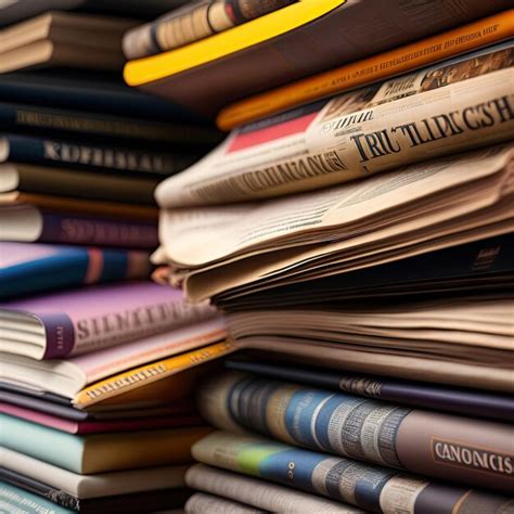Premium AI Image A Stack Of Newspapers With Headlines