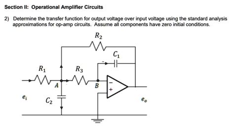 Solved Section Ll Operational Amplifier Circuits 2 Determine The