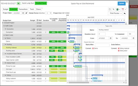 Land Development Project Management Software Rehab Valuator