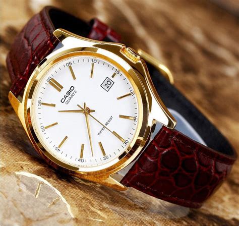 Casio Mtp 1183q 7a Mens Analogue Leather Band Date Watch Palladium Ca Great Watches