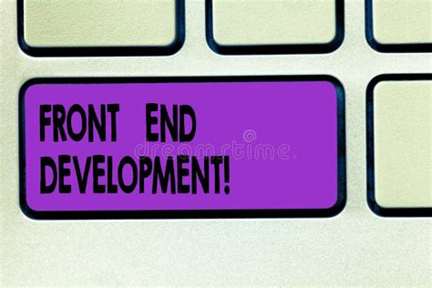 word writing text front end development business concept for altering