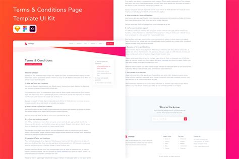 Terms And Conditions Page Template Ui Kit Graphic By Betush · Creative Fabrica
