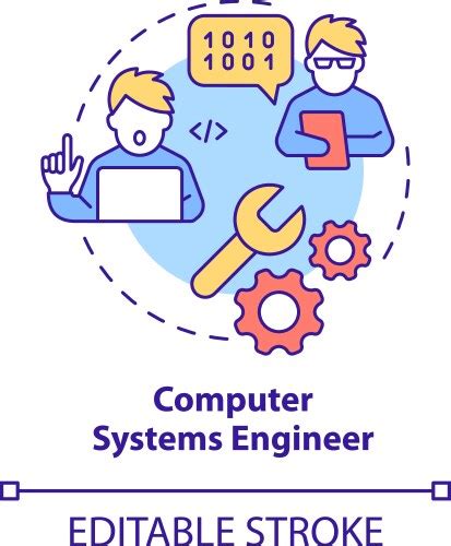 Computer Database Engineer Royalty Free Vector Image