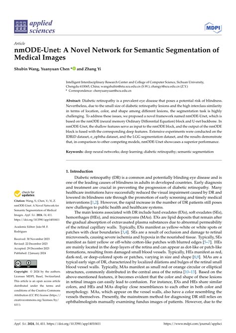 PDF NmODE Unet A Novel Network For Semantic Segmentation Of Medical Images