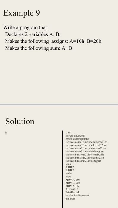 Solved Example 9 Write A Program That Declares 2 Variables