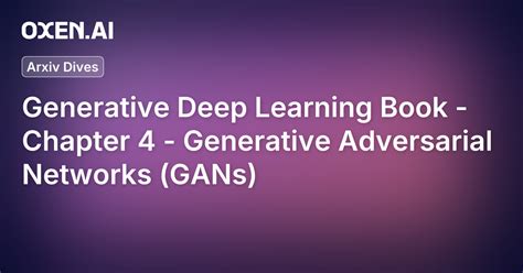Generative Deep Learning Book Chapter 4 Generative Adversarial