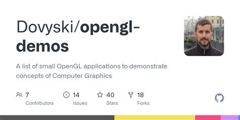 Github Dovyskiopengl Demos A List Of Small Opengl Applications To