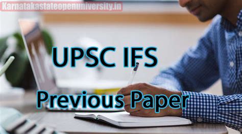 UPSC IFS Previous Paper Release Date Exam Pattern PDF Download Direct Link Upsc Gov In