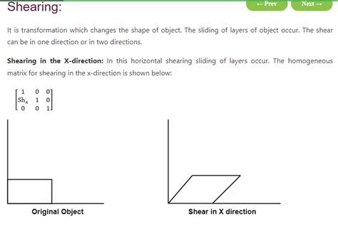 Solved In Computer Graphics The Following Transformation Produces