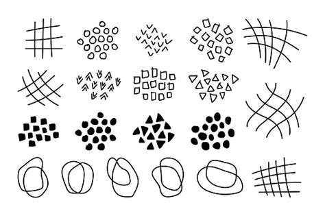 세련되고 트렌디하며 현대적인 디자인을 만들기 위해 검은 손으로 그린 일러스트레이션 장식적인 추상적 인 모양 선 컬렉션 0명에 대한 스톡 벡터 아트 및 기타 이미지 Istock