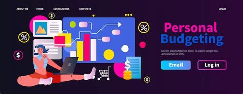 Женщина анализирует диаграмму личного бюджета на ноутбуке анализ данных концепция