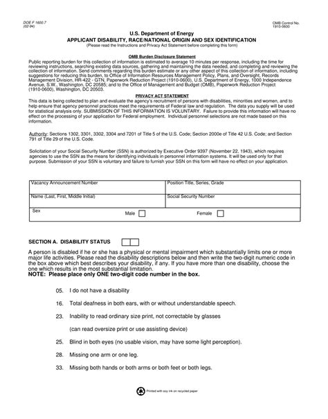 Form Doe F1600 7 Fill Out Sign Online And Download Printable Pdf Templateroller