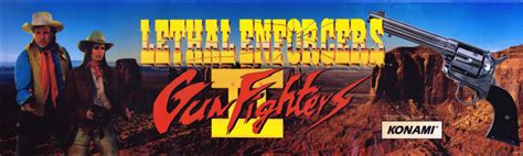 Lethal Enforcers 2 Gun Fighters Arcade Marquee 27″ X 8″ Arcade Marquee Dot Com
