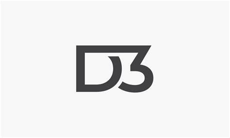 D3 Letter Logo Isolated On White Background 4700911 Vector Art At Vecteezy