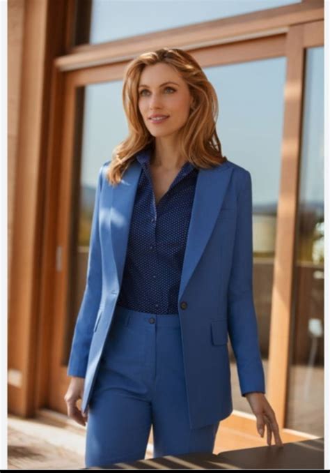 Ladies Blue Suit Business Attire For Womens Dressing For Work Navy