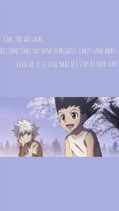 Killua Quote Wallpaper Killua Friendship Wallpaper Anime Artwork