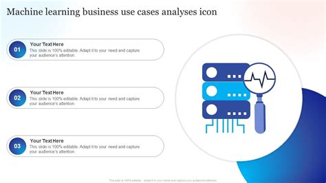 Machine Learning Business Use Cases Analyses Icon Ppt Presentation