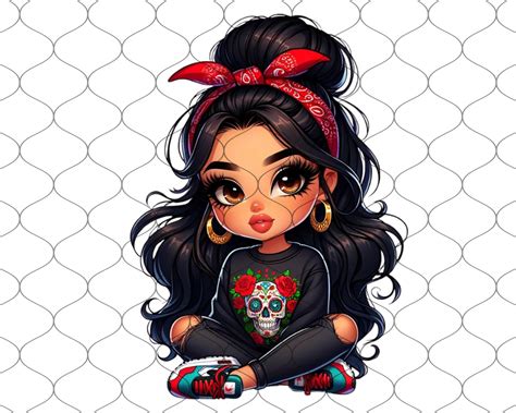 Chibi Cute Chicana Girl 25 Png Chicana Clipart Chibi Dolls Png