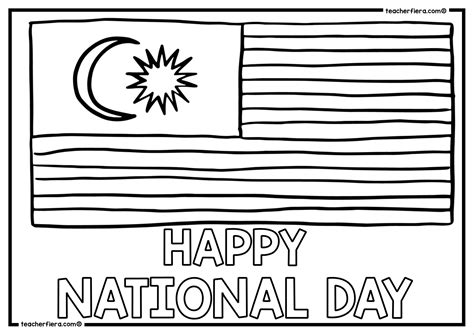 Merdeka Day Colouring Sheets 2025 English And Malay Version