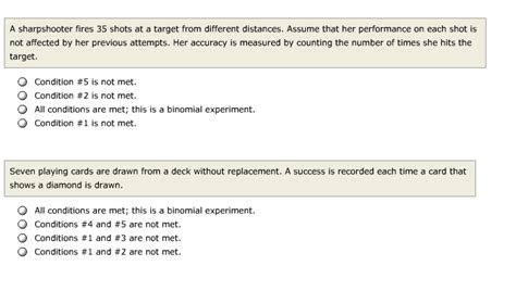 solved identifying binomial experiments a binomial