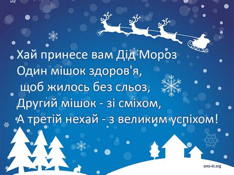 Привітання і листівка на Новий рік з Дідом Морозом