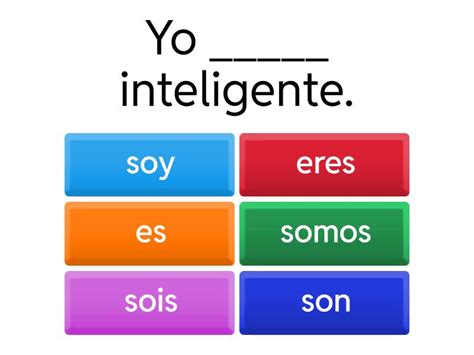 Práctica De Ser Conjugations Practice Quiz